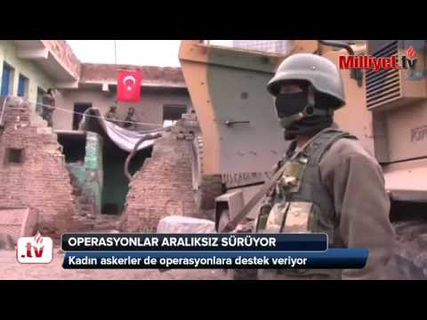 Kadın askerler de Sur’da