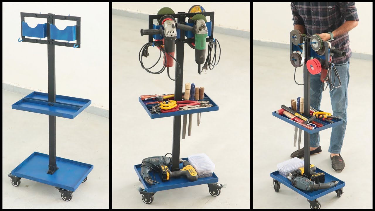 The Ultimate Sliding Storage Solution || Storage Rack For Workshop ...