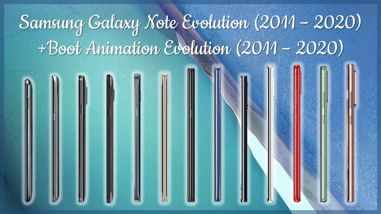 Samsung Galaxy Note Series & Boot Animation Evolution (2010-2020) - YouTube