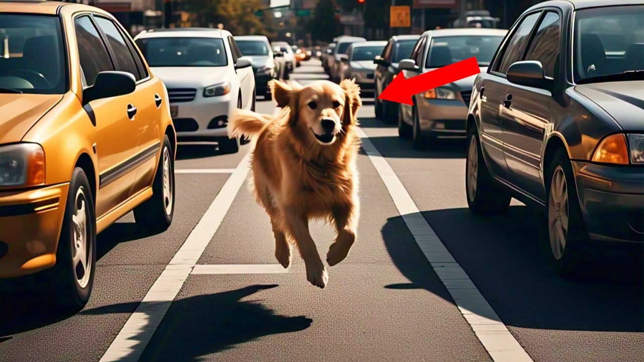Dog Runs Into Traffic and Blocks Cars, What It Saves Will MELT Everyone ...
