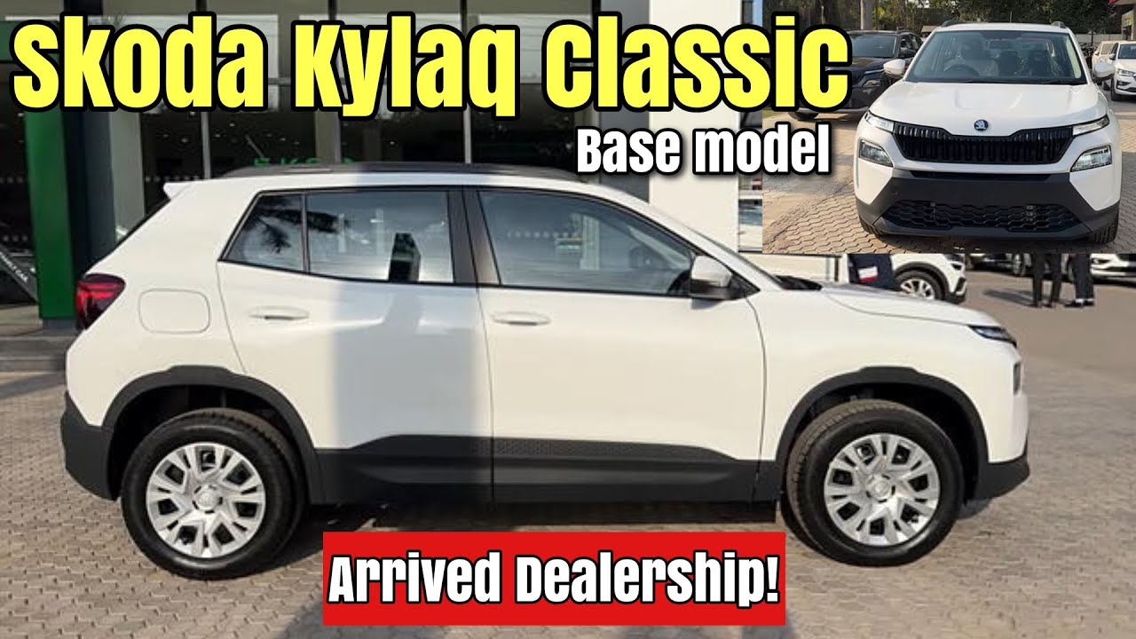 Skoda kylaq base variant arrived at the dealership! - YouTube
