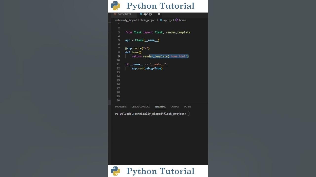 Render HTML Templates With Flask | Python Tutorial - YouTube