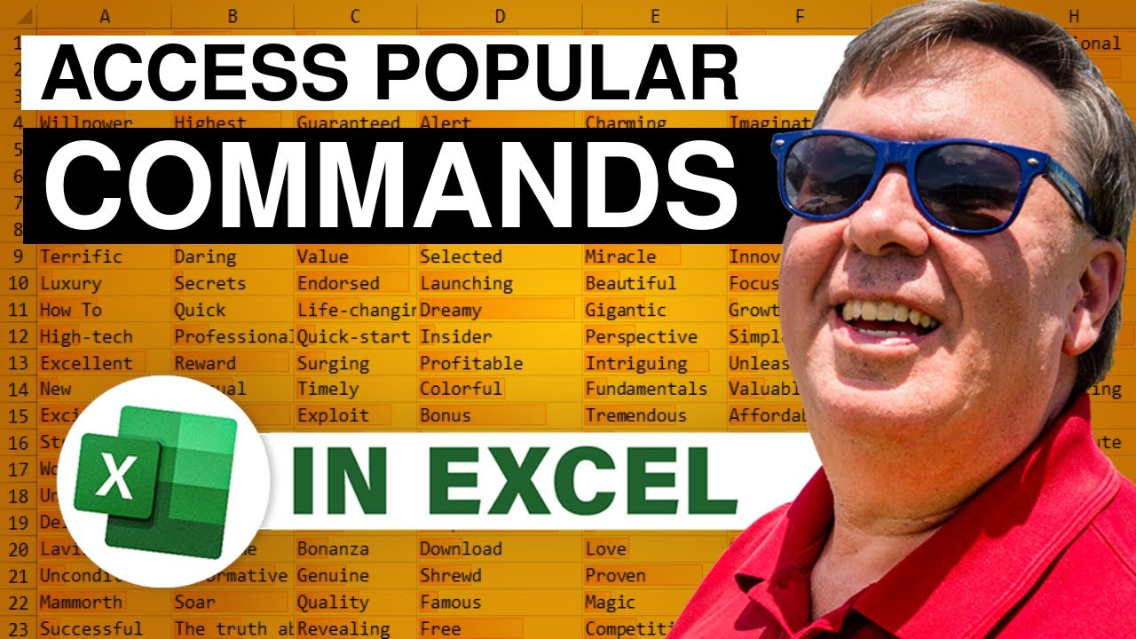 Excel 101 - Access Popular Commands Without Switching Ribbon Tabs ...