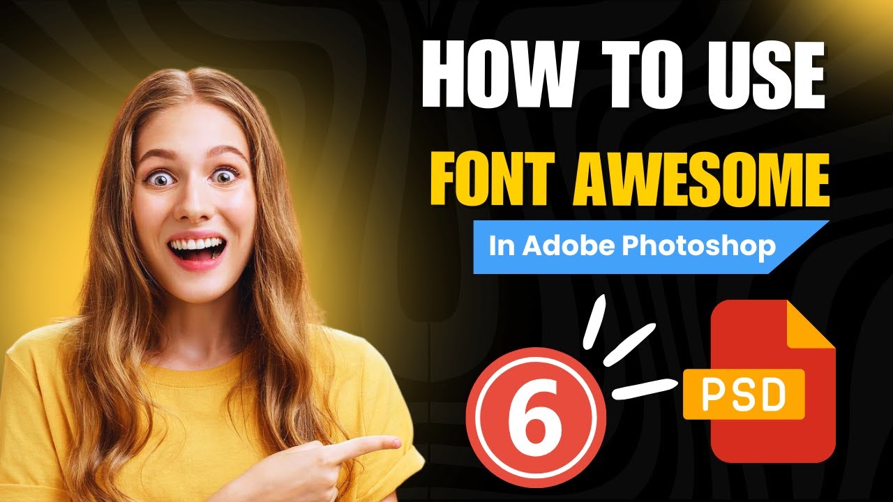 How to use font awesome 6 icons in photoshop - YouTube