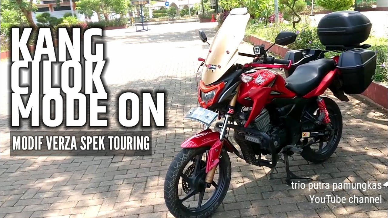 HONDA VERZA MODIF TOURING | triple box givi | review - YouTube