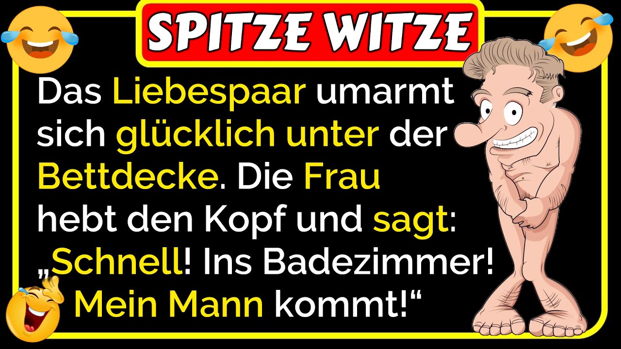 🤣Spitze Witze: Das Liebespaar umarmt sich glücklich wenn der Ehemann ...