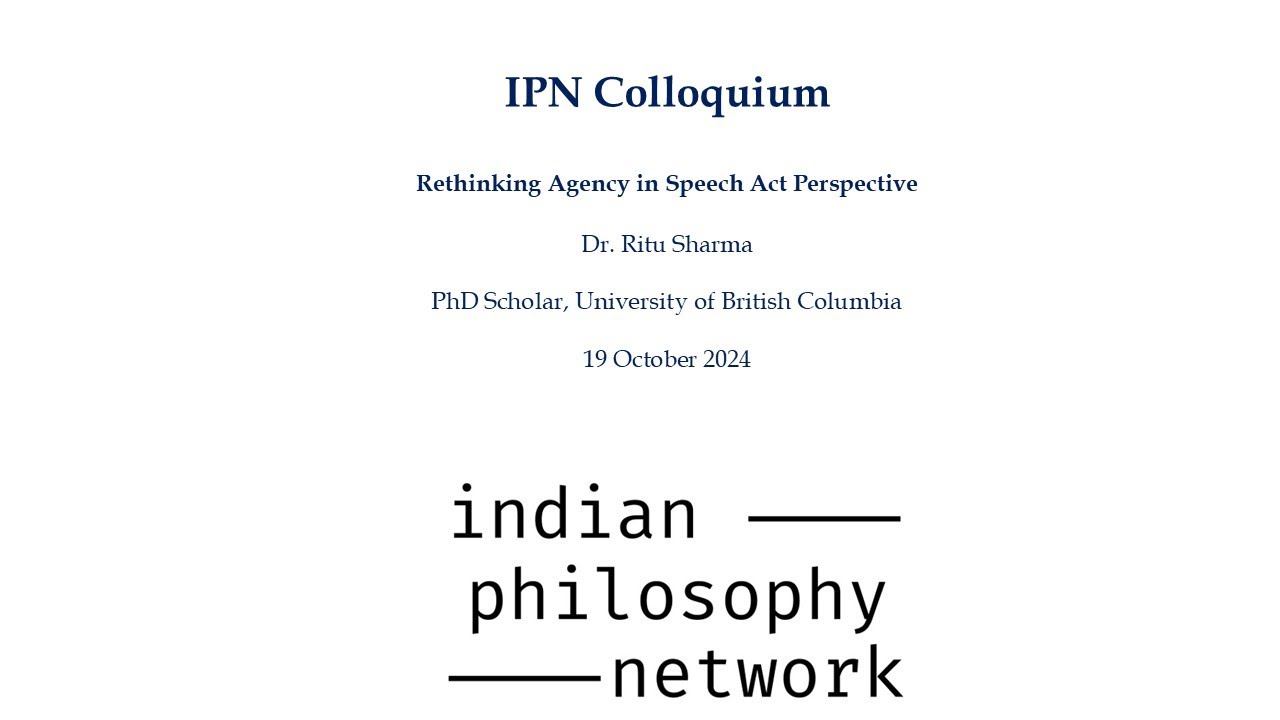 Rethinking Agency in Speech Act Perspective || Dr. Ritu Sharma - YouTube