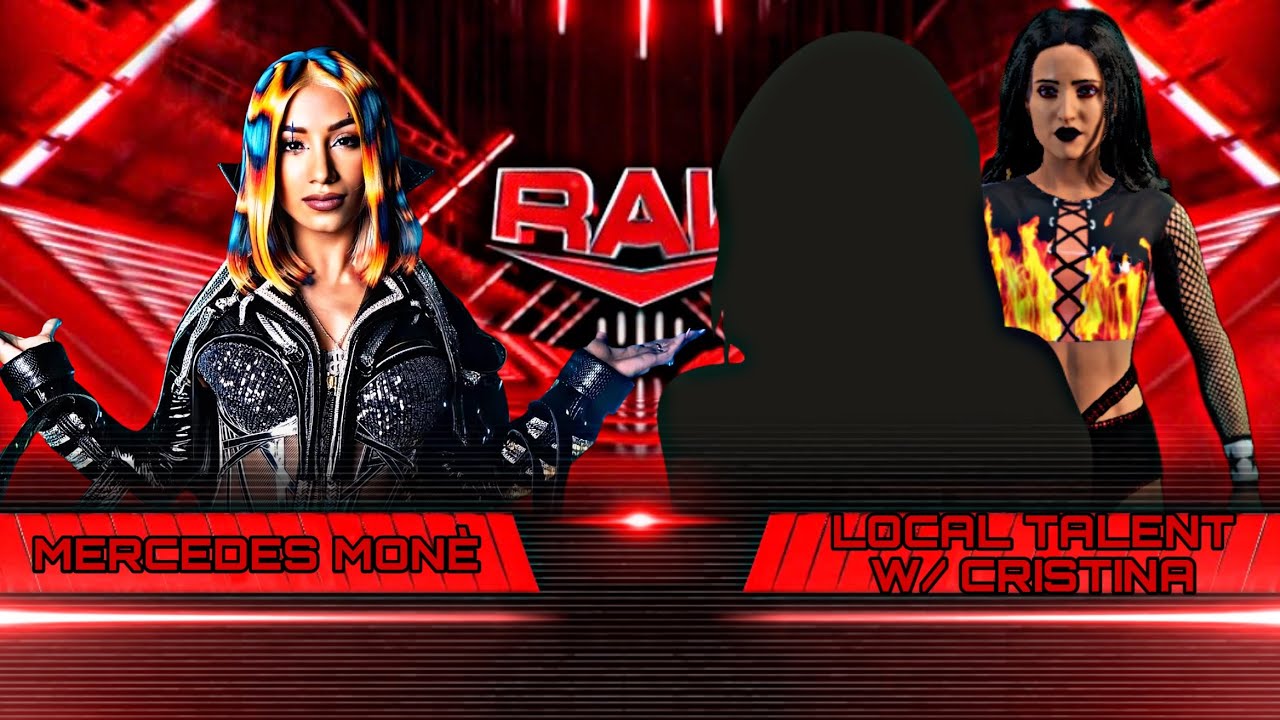 WWE 2K22 RAW Mercedes Mone VS Local Talent W/ Cristina - YouTube