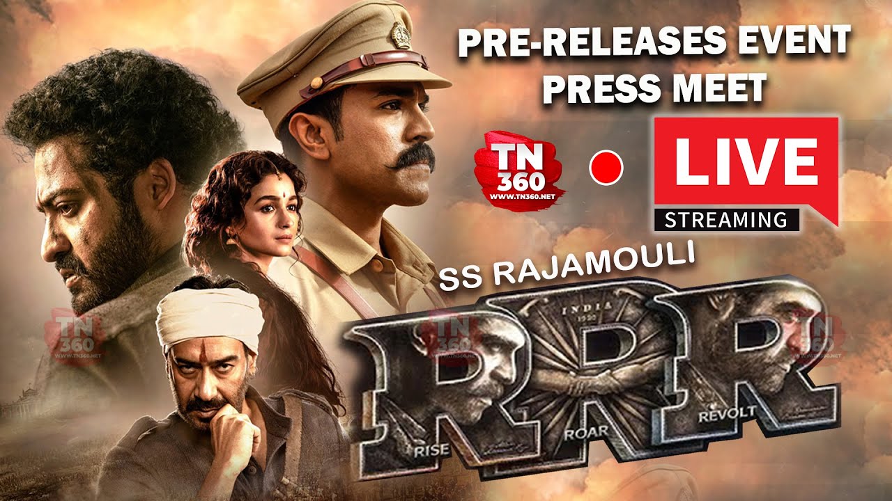 🔴Live : RRR Press Meet ( Tamil ) RRR Pre-Releases Event - NTR, Ram ...