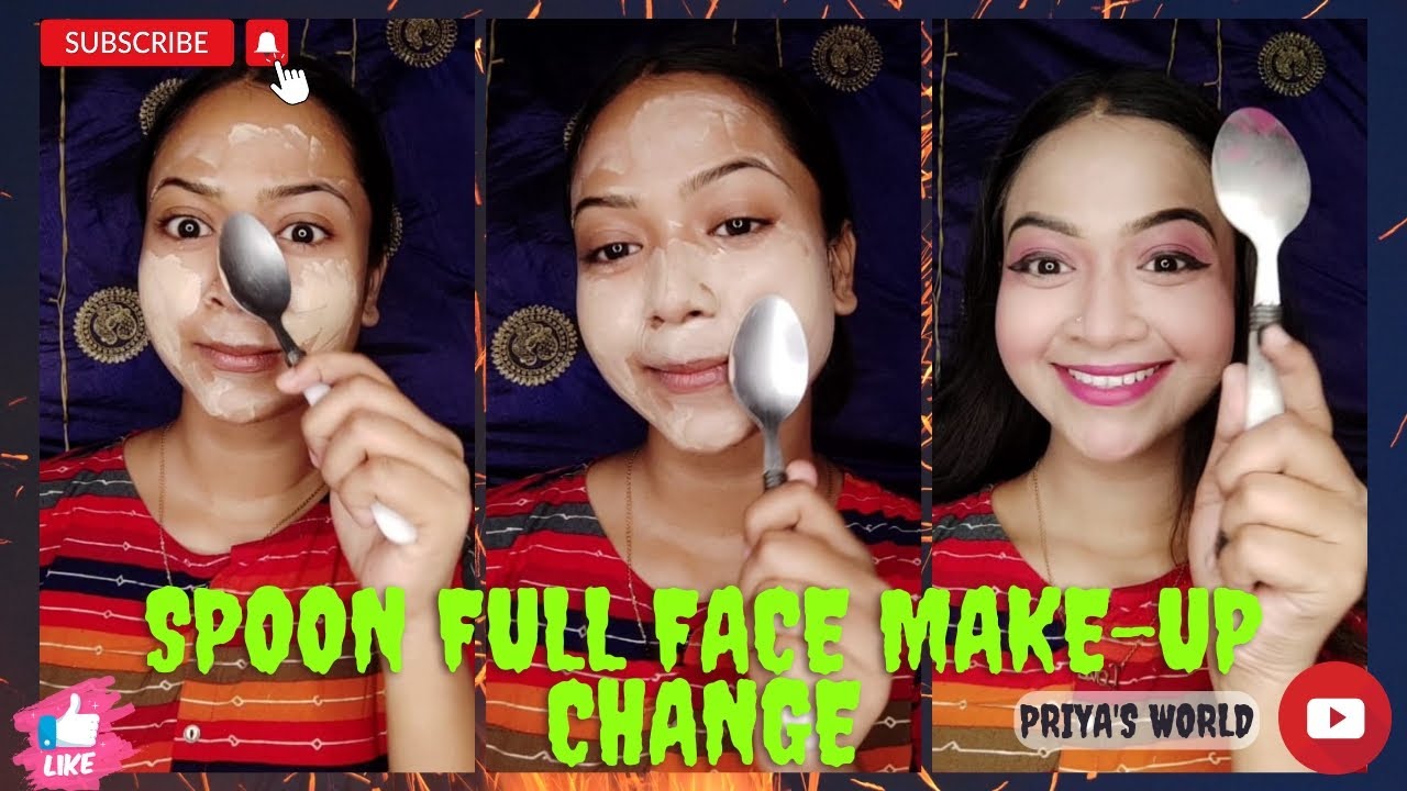 Spoon Full face makeup challenge | #makeupchallenge - YouTube