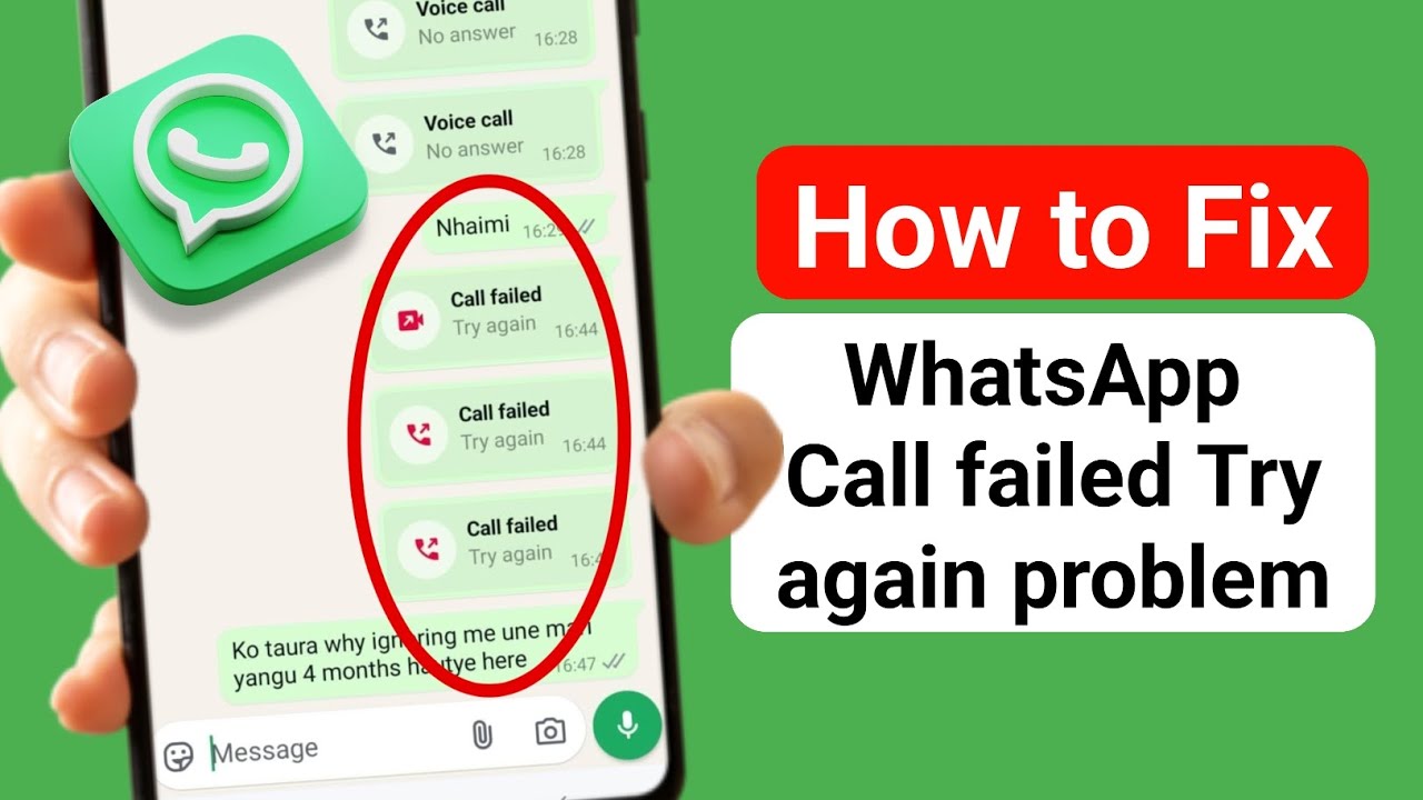 WhatsApp Call Failed Problem || How to Fix WhatsApp Call Failed Try ...