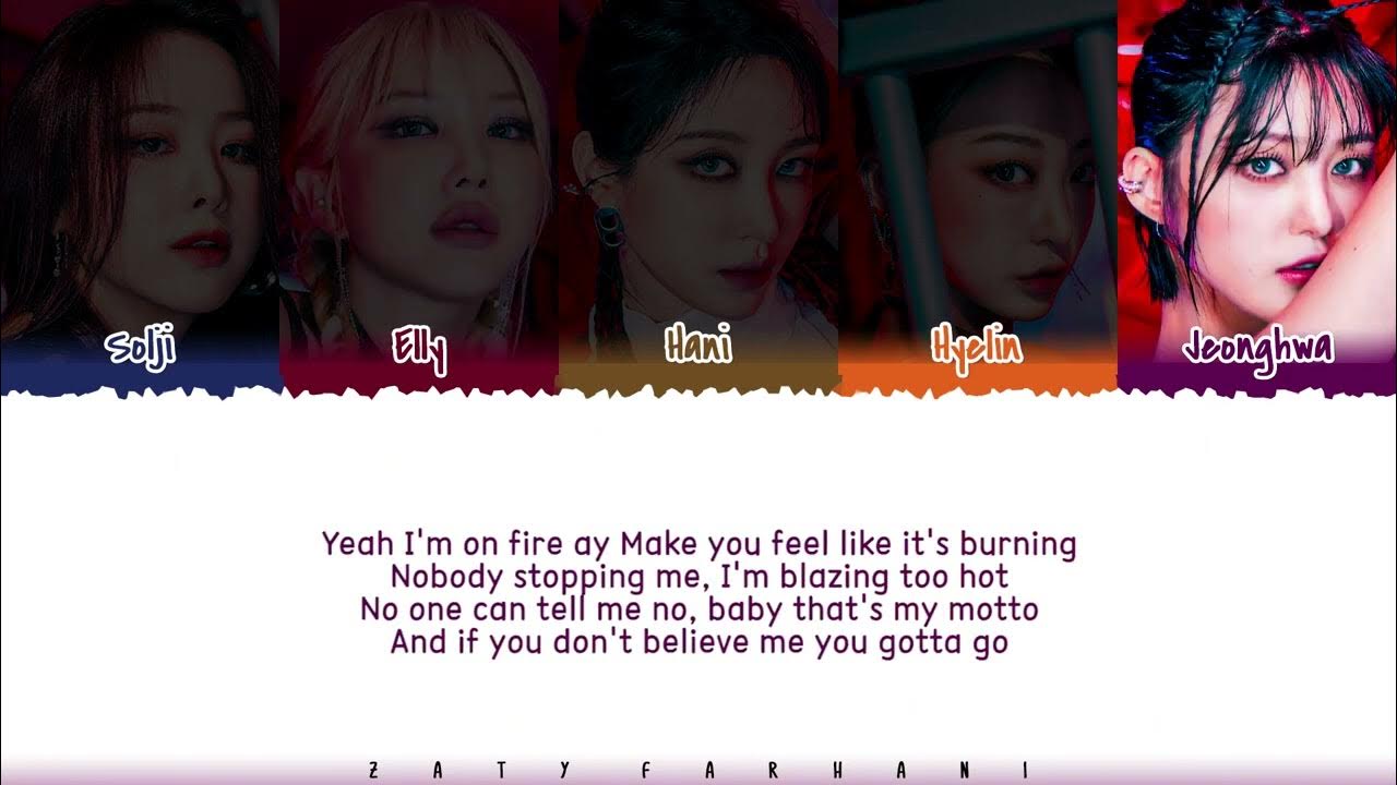 EXID FIRE Lyrics [English ver]. [Color coded_Han_Ron_Eng] - YouTube