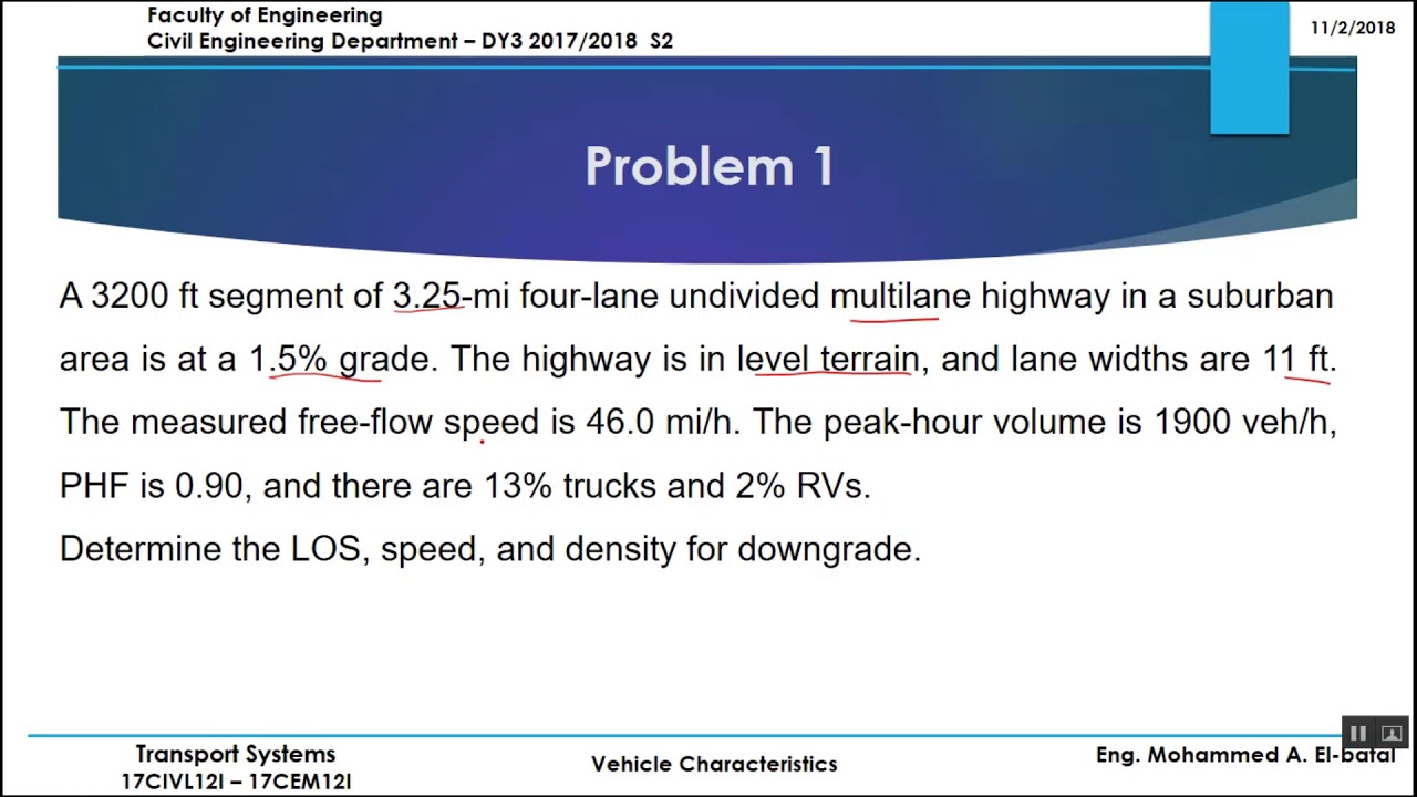 Capacity and Level of Services (Multi-Lane Highway) | Tutorial 08 - YouTube