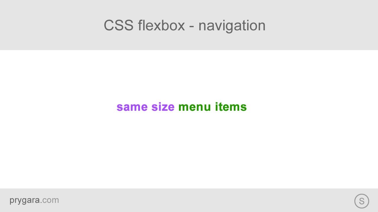 CSS Flexbox Same Size Menu Items YouTube css-flexbox-same-size-menu-items-youtube