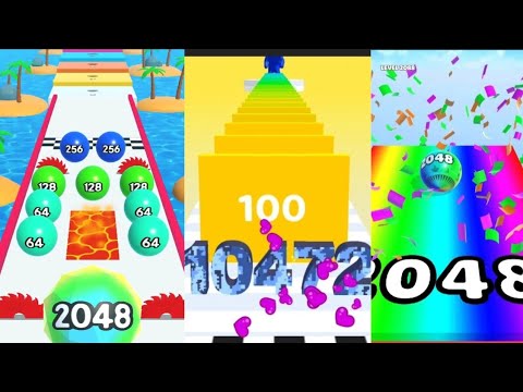 2048 Runner Ball vs 2048 Master: Merge and Run (starting with 999) vs ...