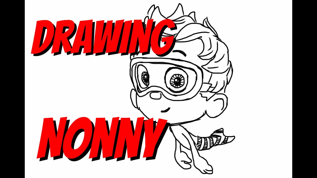 How to Draw Nonny from bubble guppies - YouTube
