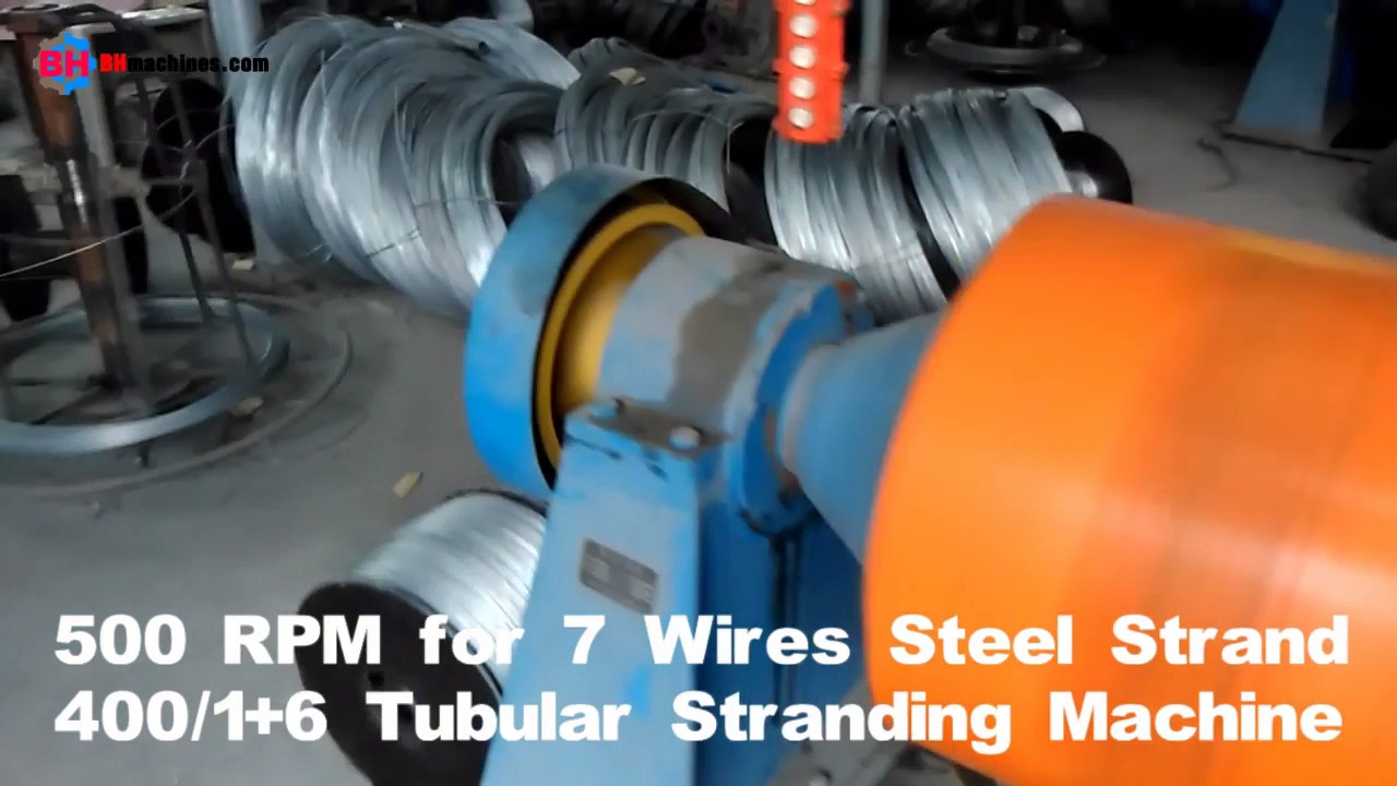 Tubular Stranding Machine 1+6 500 rpm - YouTube