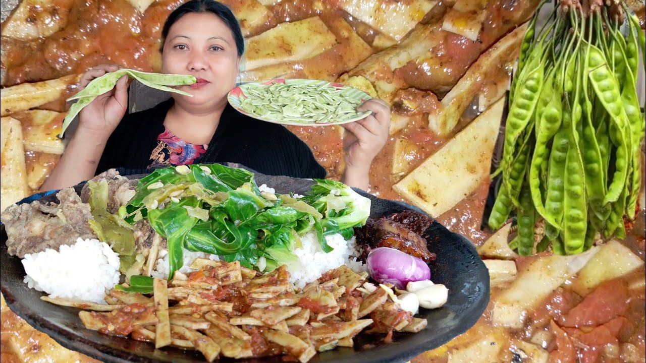 Yongchak stink Beans Chutney with Beef|Alokali vlogs|Northeast India ...