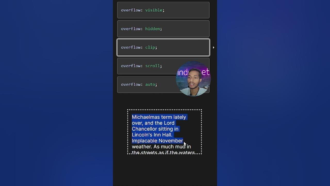 Overflow Property In Css How Work Overflow Property In Css And Html Htmlcss Youtube