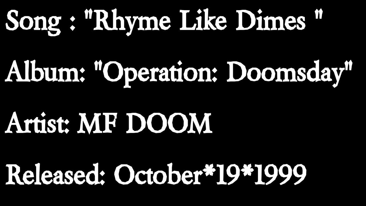 MF DOOM - Rhymes Like Dimes (Lyrics)*EXPLICIT - YouTube