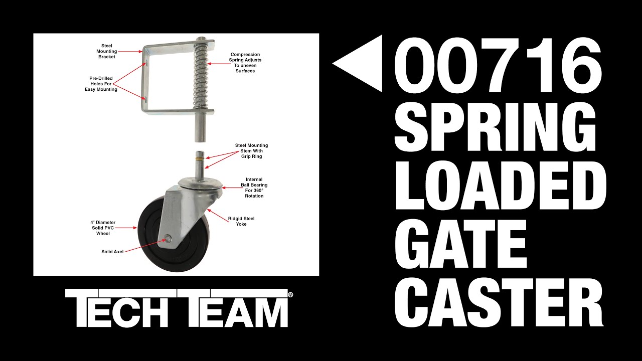 Tech Team’s 00716 4” Caster is Perfect for Garden and Driveway Gates ...