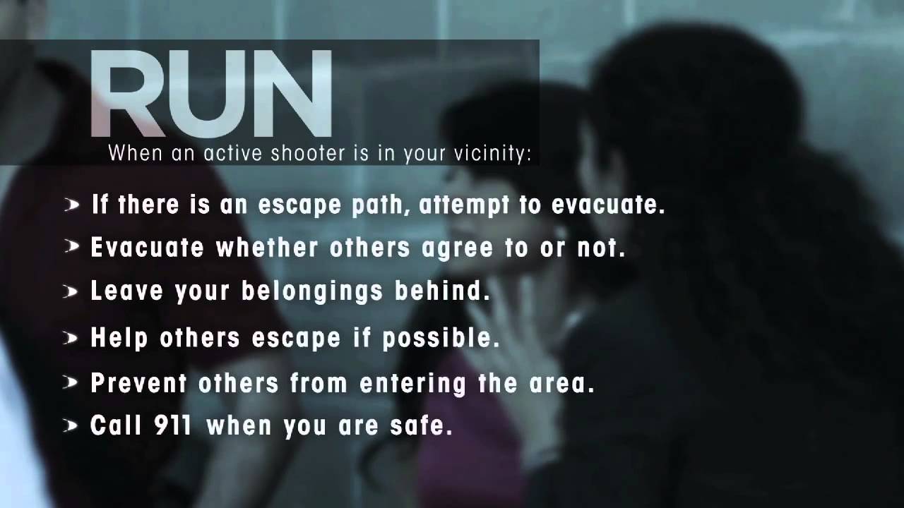 Run, Hide, Fight - Active Shooter Response Threat Training - YouTube