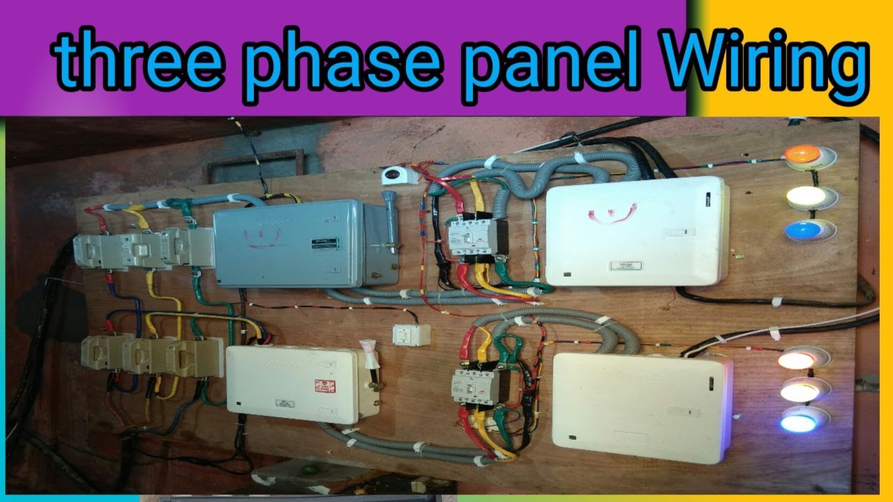 ️ three phase panel Wiring!!three phase panel board wiring!!3 phase ...