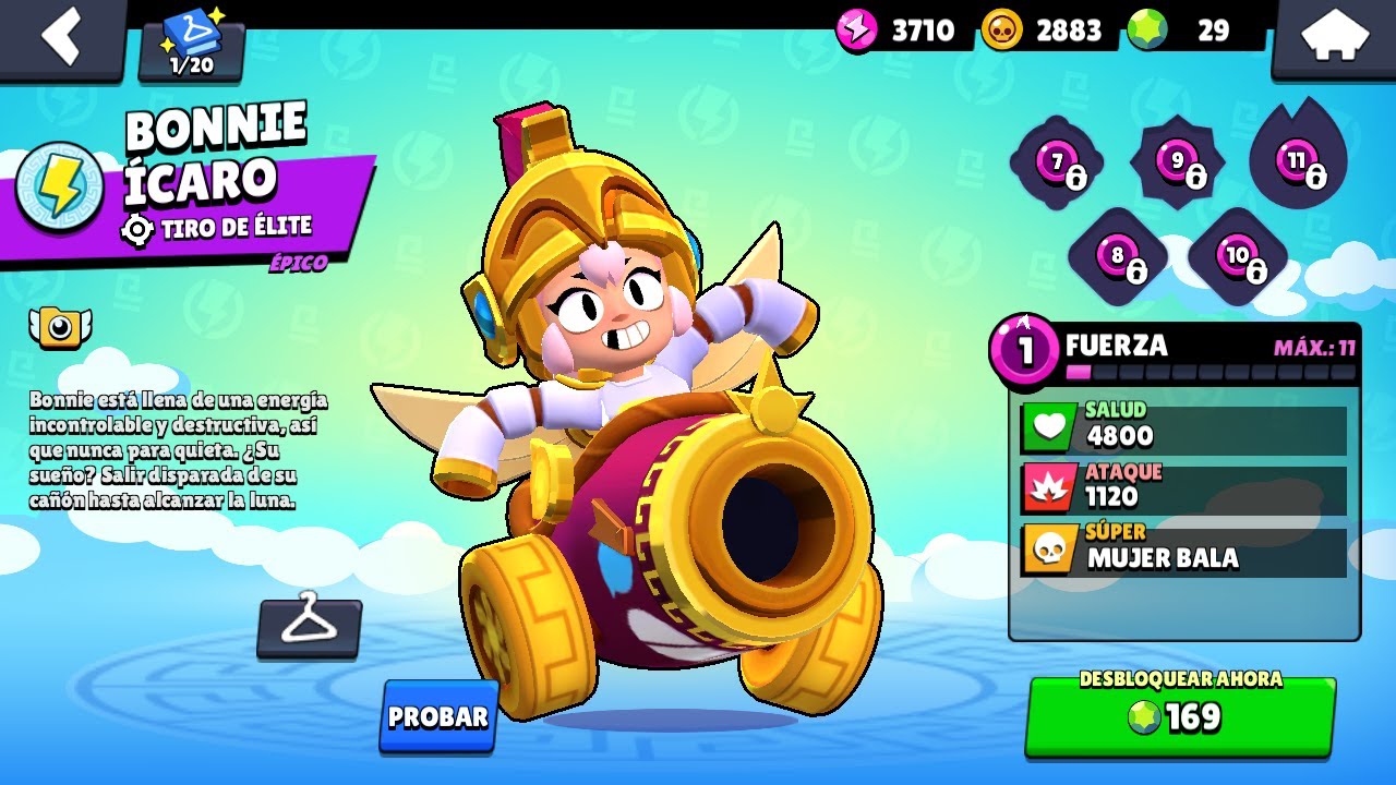 DÍA 2 TRATANDO DE GANAR LA SKIN DE BONNIE *ROMPO EL PC* | BRAWL STARS ...