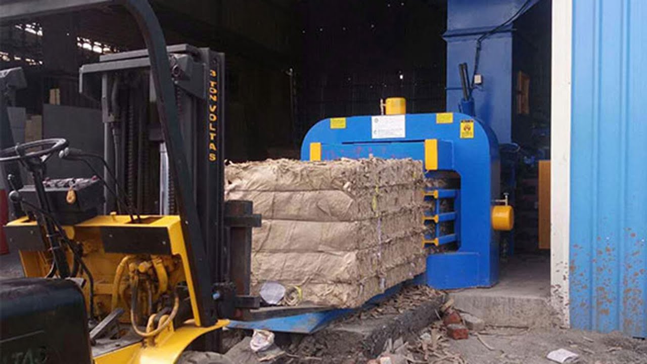 Corrugated Cardboard Carton Compress Machine Waste Paper Pressing ...