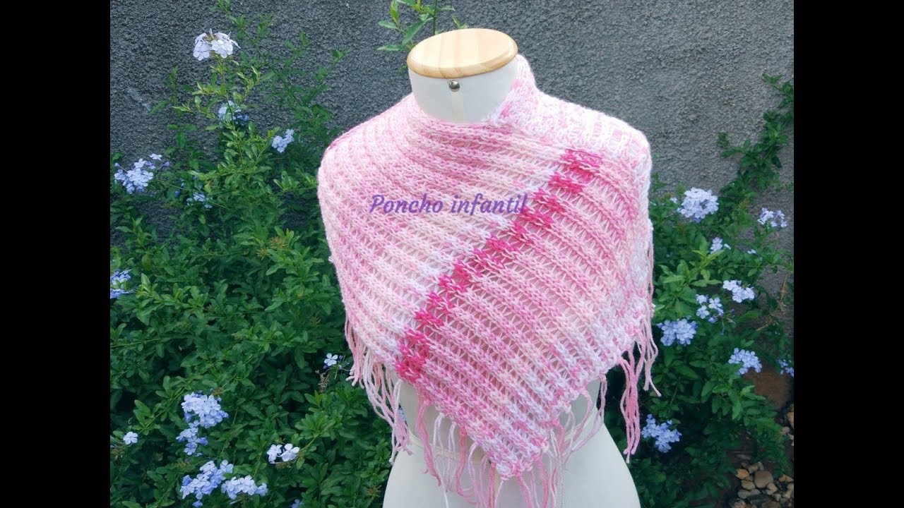 Poncho infantil - Tear De Pregos - YouTube