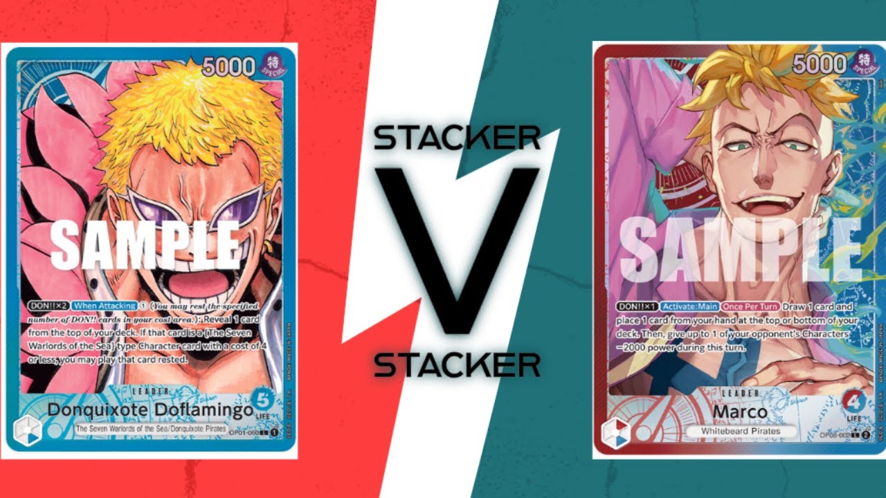 One Piece TCG Blue Doflamingo V Red Blue Marco - YouTube