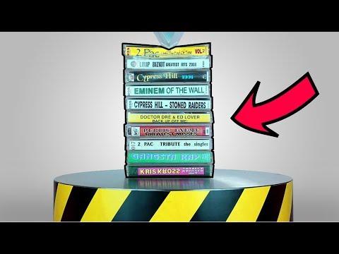 EXPERIMENT: HYDRAULIC PRESS (100t) VS 10 AUDIO CASSETTES