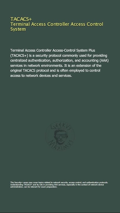 TACACS+ - Terminal Access Controller Access Control System - Security+ - YouTube