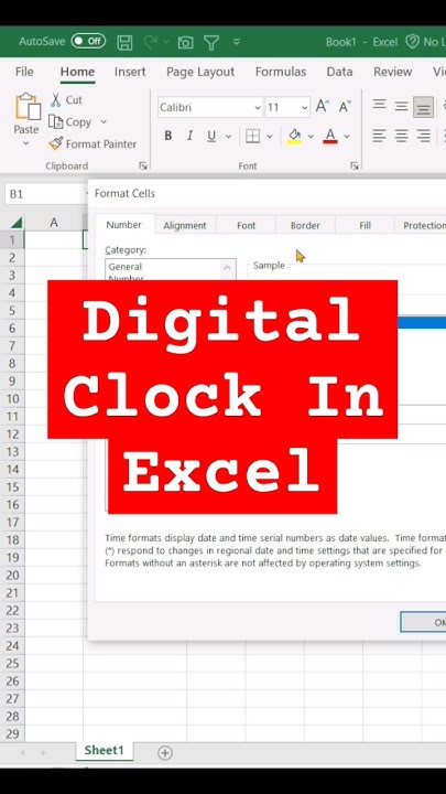 Digital Clock In Excel #exceltech #microsoftexcel #smartphone #excel # ...