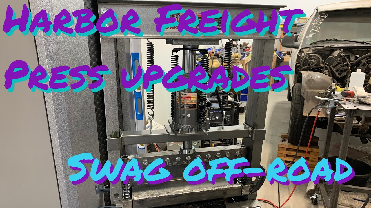 Harbor Freight 20 ton press upgrades - YouTube