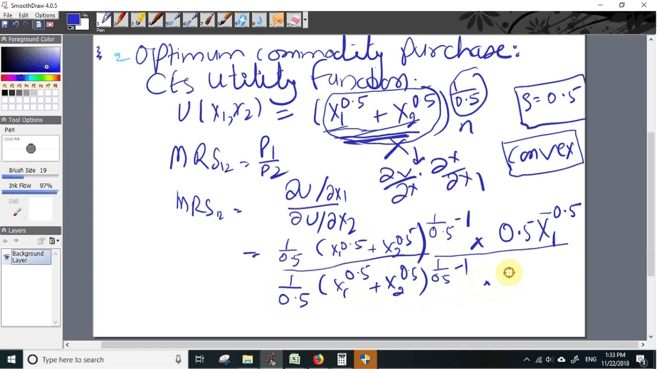 #10 Optimal Commodity Purchase : CES Utility Function - YouTube