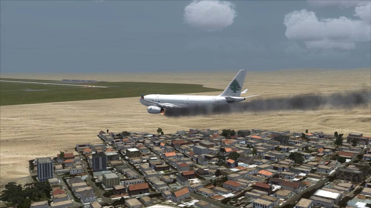 MEA A330 Belly Crash Landing in Jeddah - YouTube