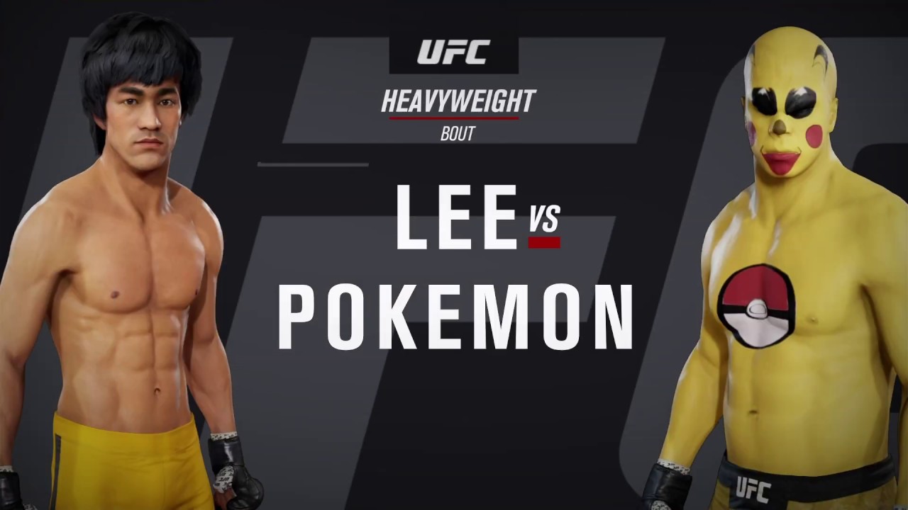 Bruce Lee vs. Pikachu Pokemon (EA sports UFC 3) - YouTube