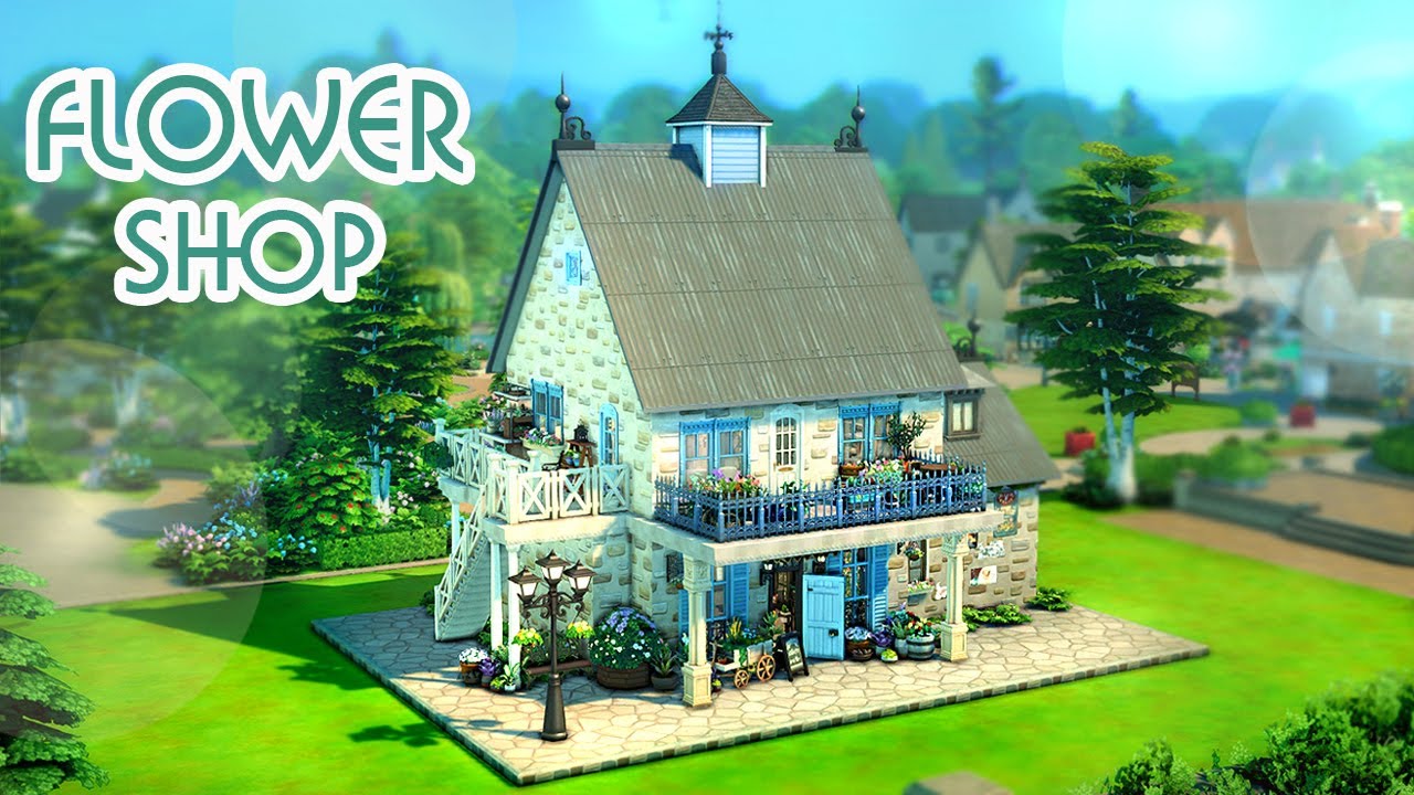 🌿Цветочный магазин│Строительство│Flower shop│SpeedBuild│NO CC [The Sims ...