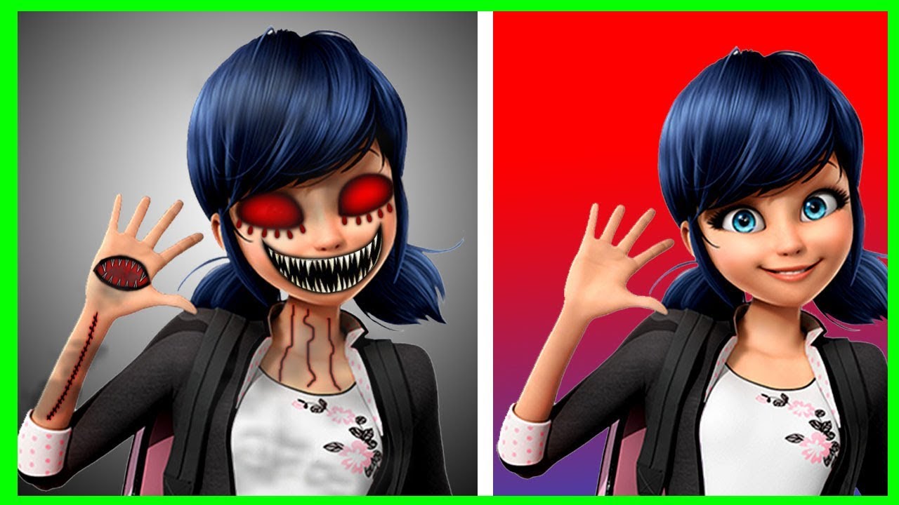 Miraculous Ladybug Characters HORROR VERSION 😲😲😲 - YouTube