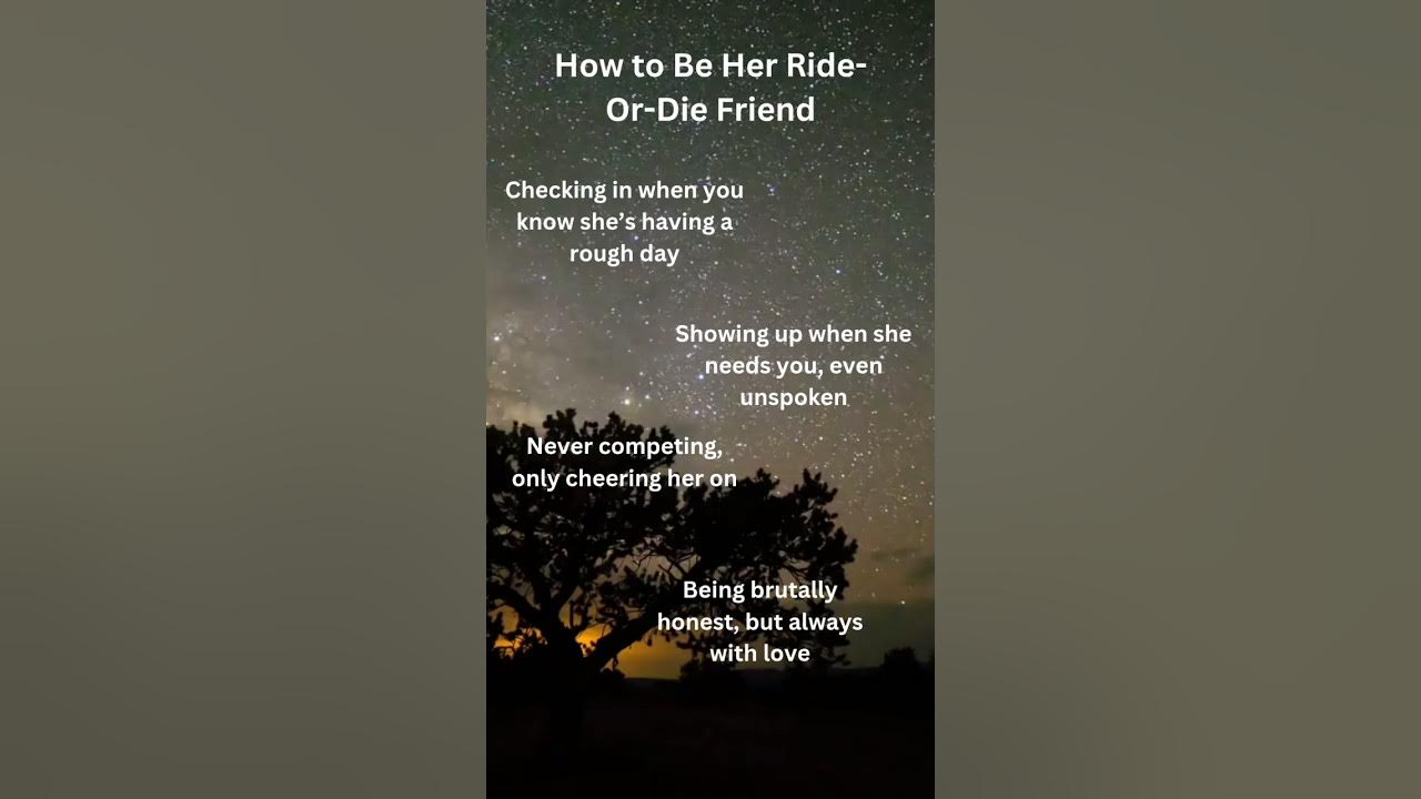 How can you be a ride-or-die friend to her? - YouTube