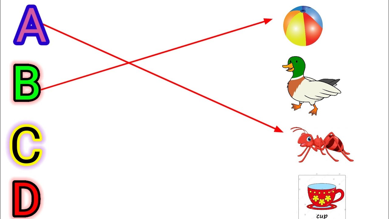 Matching abcd,abcd matching,abcd,match abcd with their Pictures,abc ...