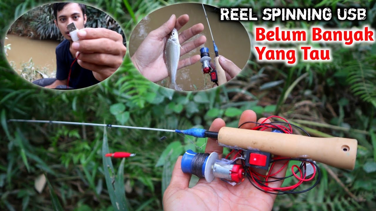 Membuat reel spinning mini usb otomatis - YouTube