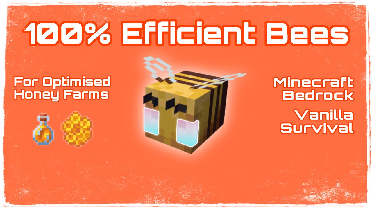 How to Get 100% Efficient Bees - (Minecraft Bedrock Edition) - YouTube
