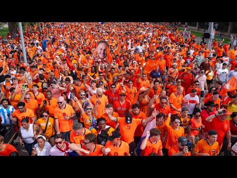 Kansas City bathed in orange ahead of Netherlands-Tunisia match