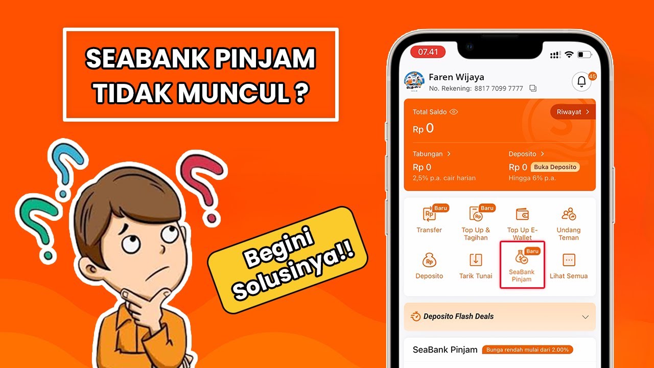 cara mudah memunculkan fitur seabank pinjam 2025 | begini solusi ...