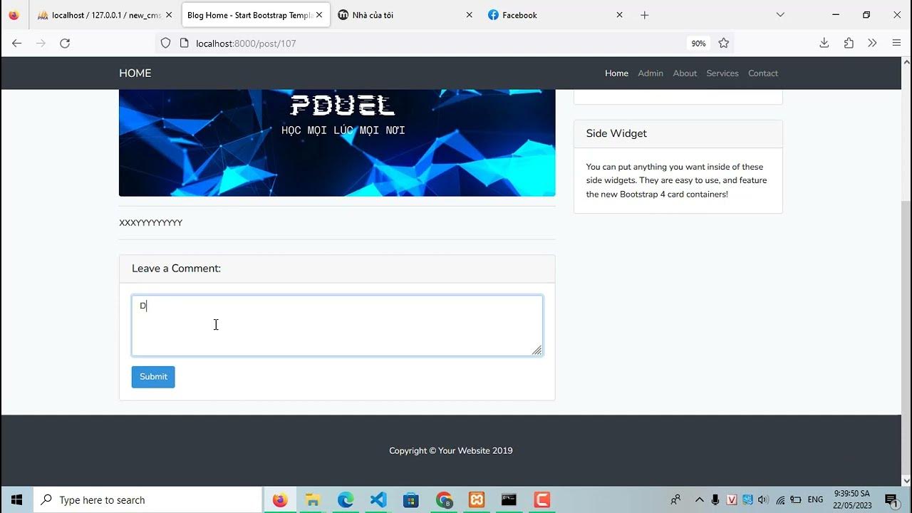 Laravel create comment form and save data to table - YouTube