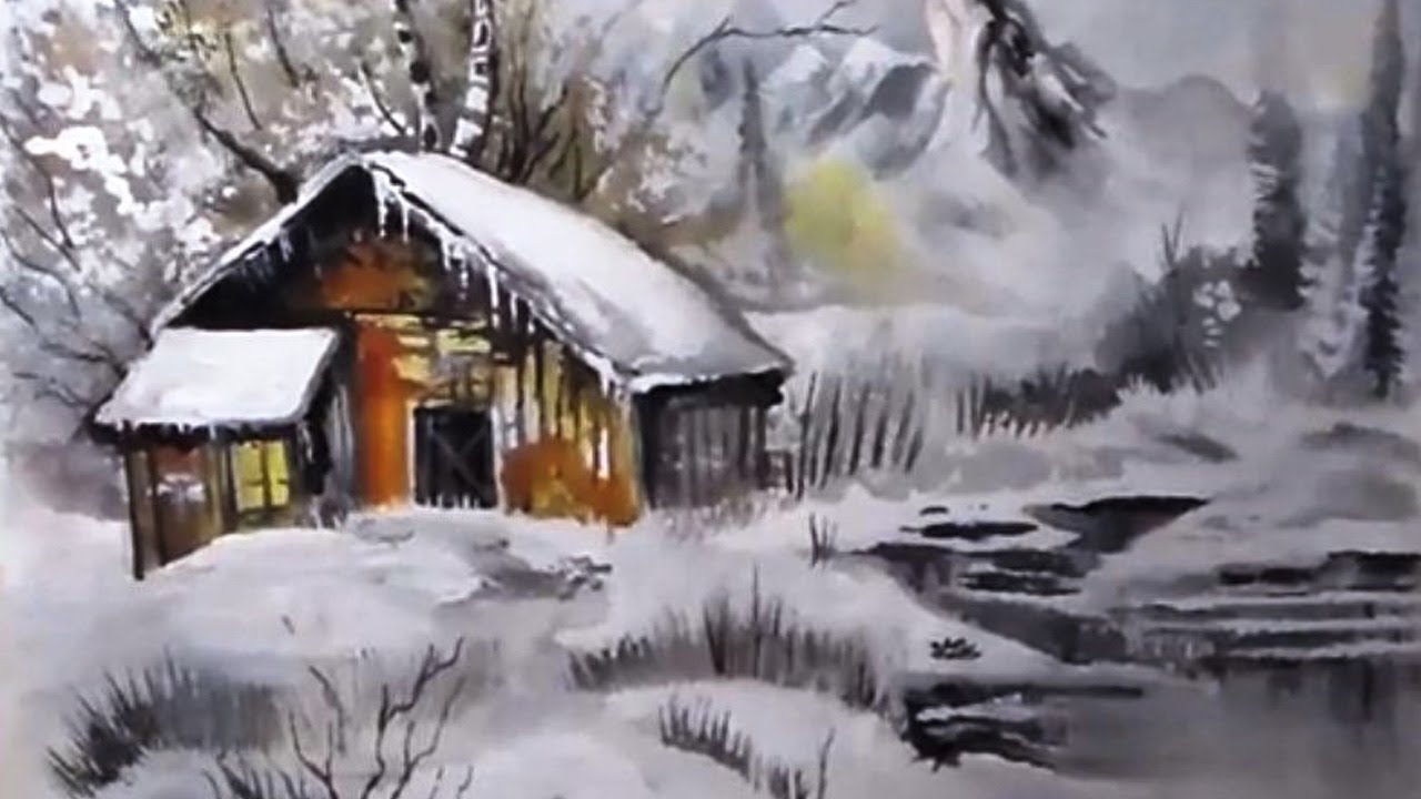 Весенний пейзаж Как нарисовать дерево Как рисовать гуашью Youtube