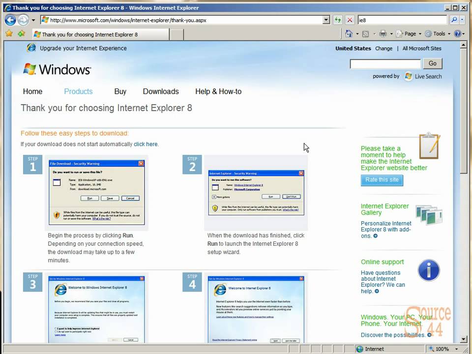 Upgrading to Internet Explorer 8 - YouTube
