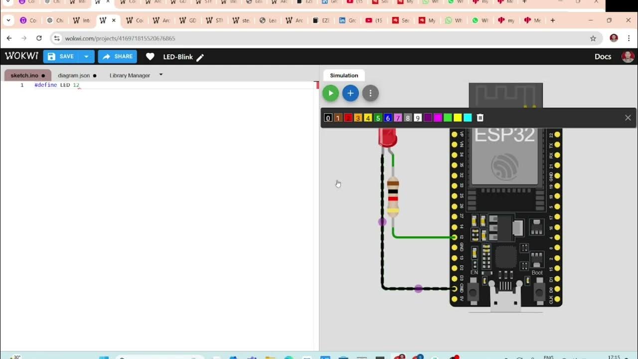 Control an LED with ESP32 on Wokwi Simulation | Step-by-Step Guide - YouTube